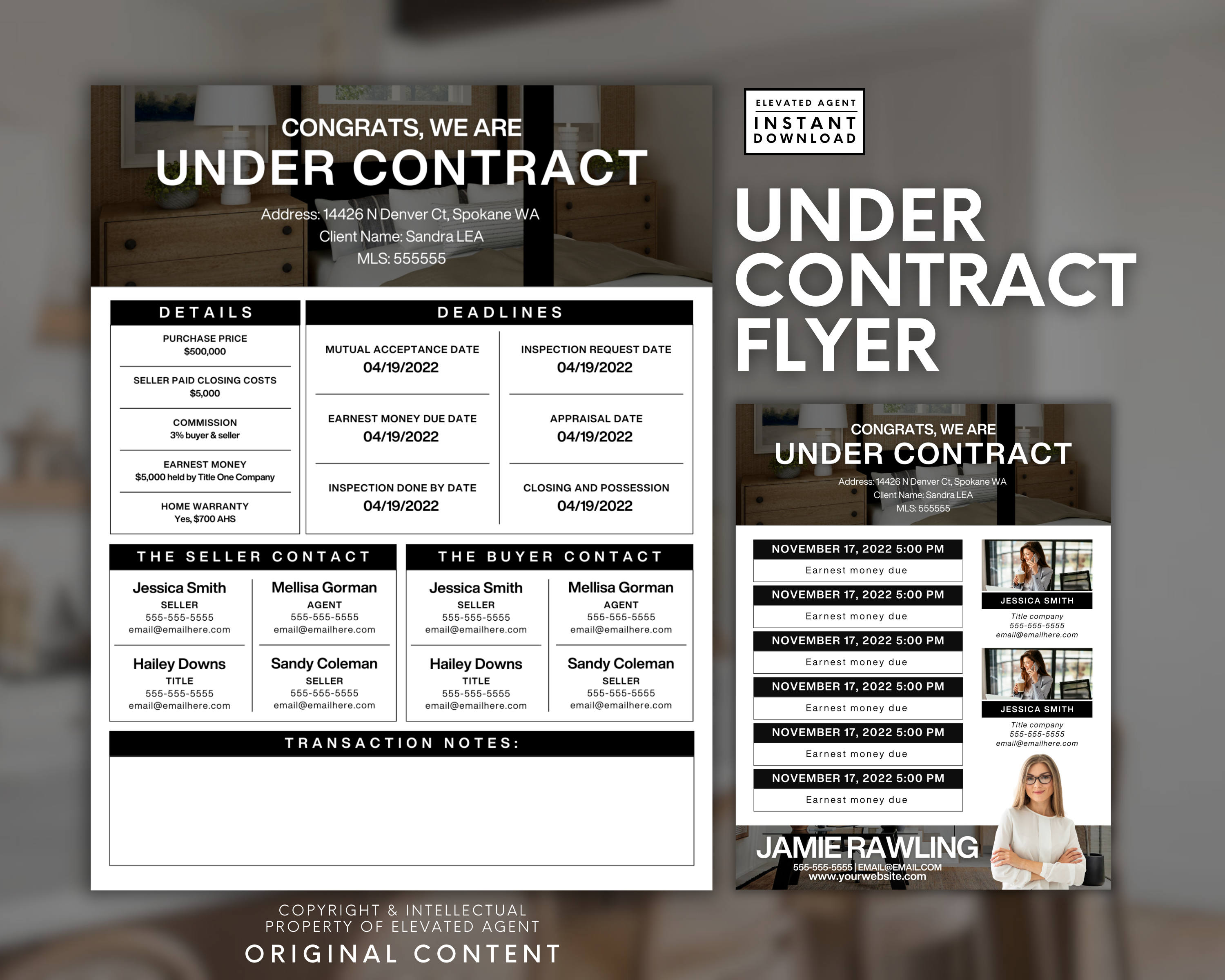Transaction Summary Flyer - Classic Brand Style – Elevated Agent