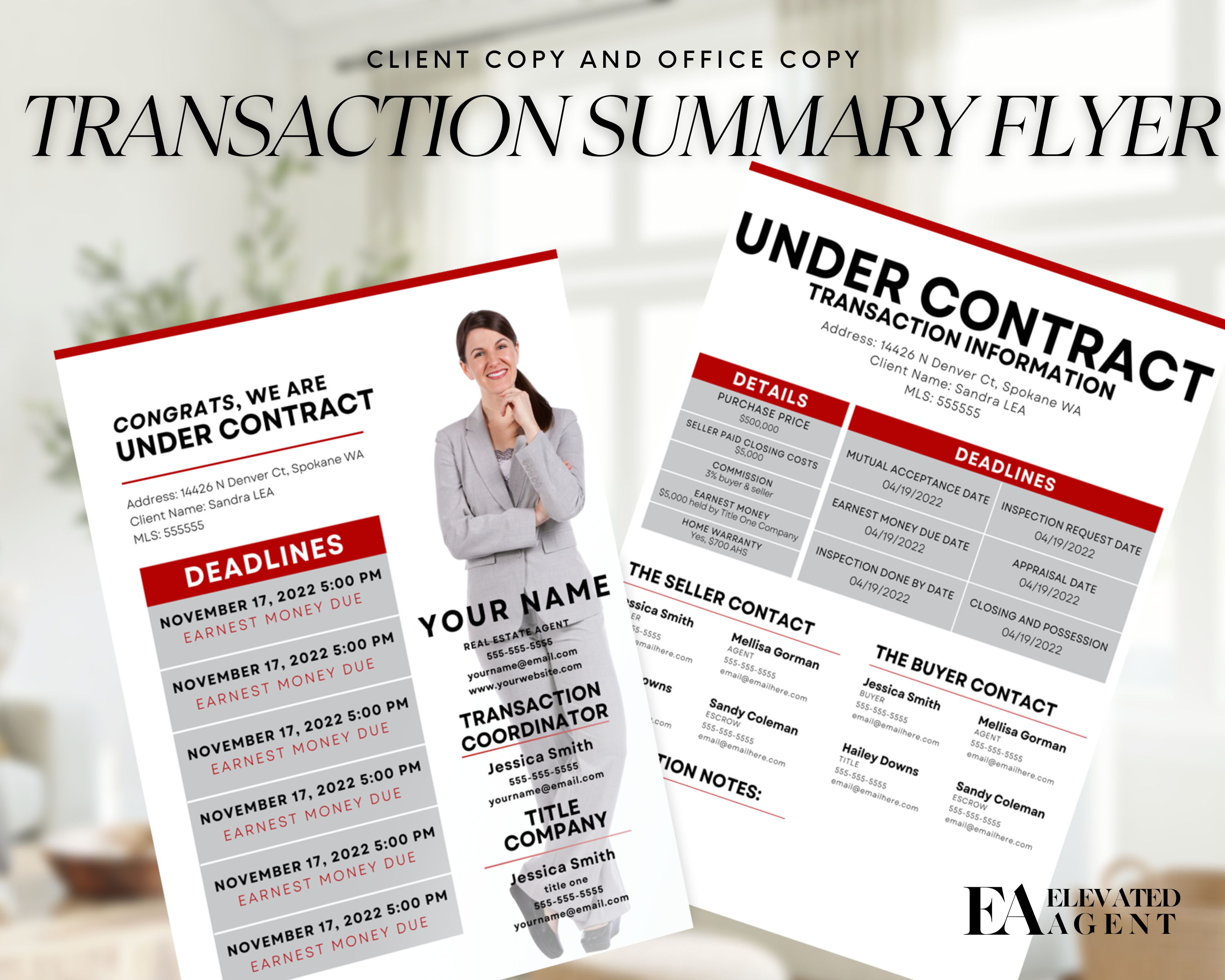Keller Williams Transaction Summary Flyer Membership – Elevated Agent