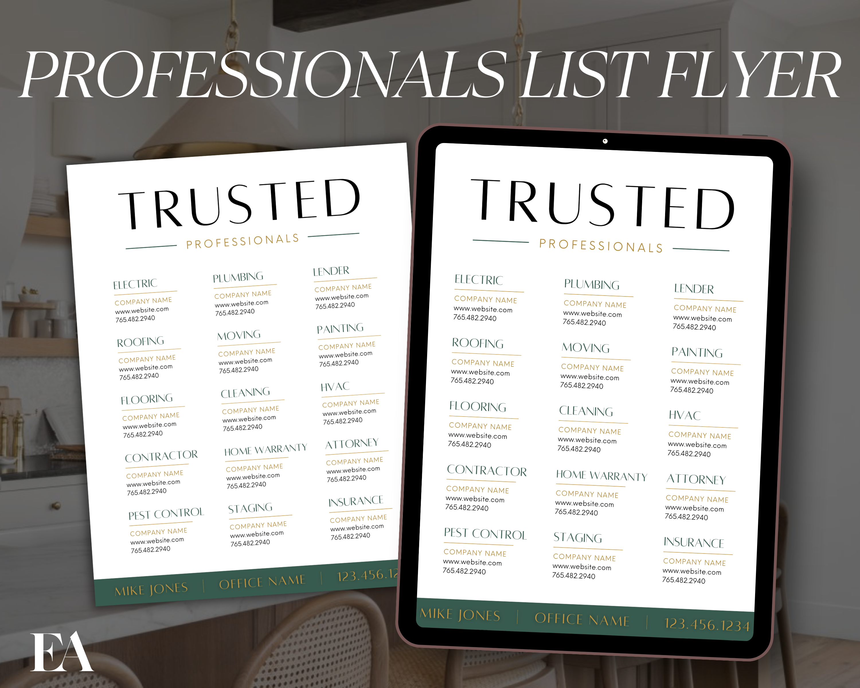 Professionals List - Exclusive Design Style – Elevated Agent