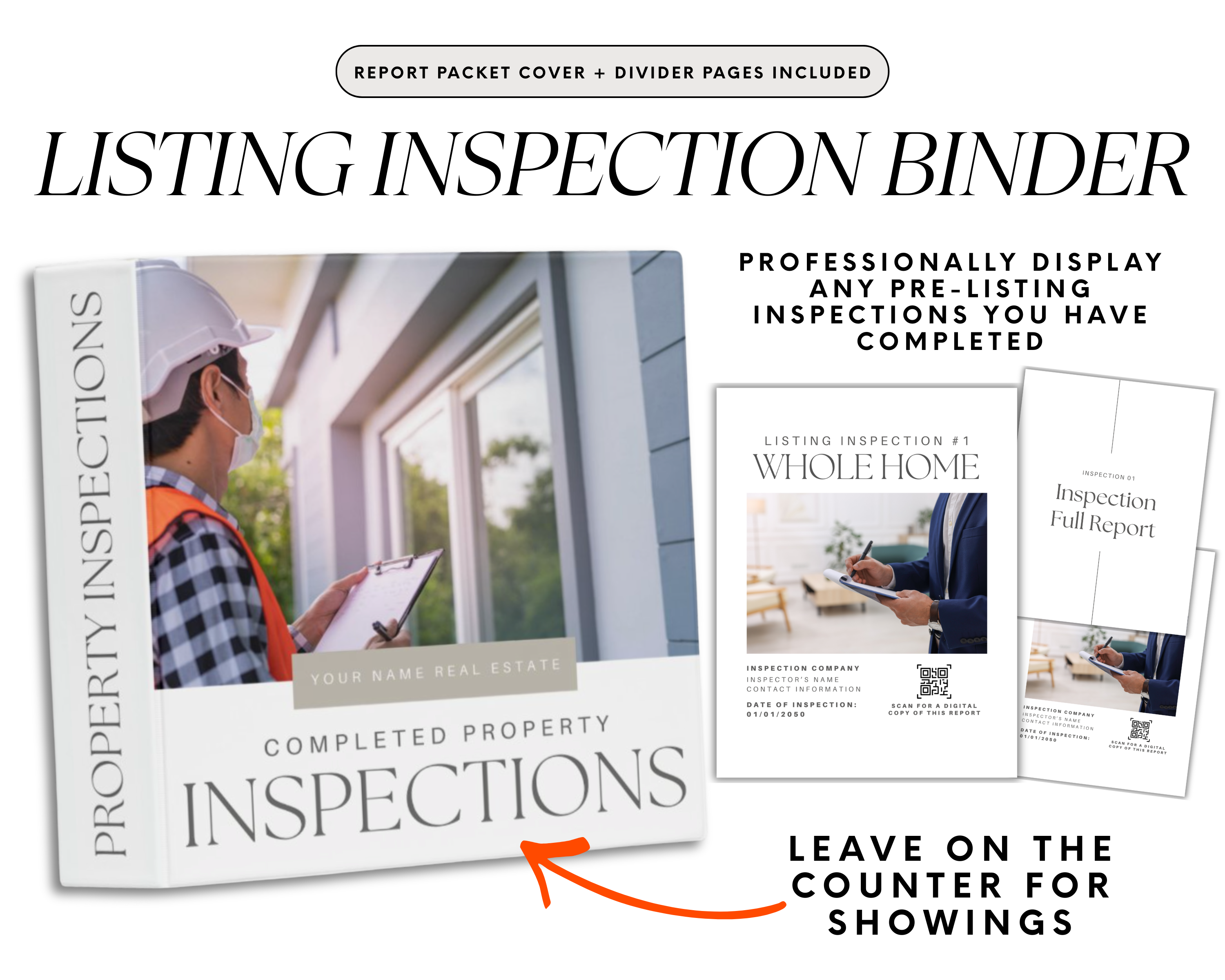 Listing Inspections Binder - Peaceful Design Style – Elevated Agent