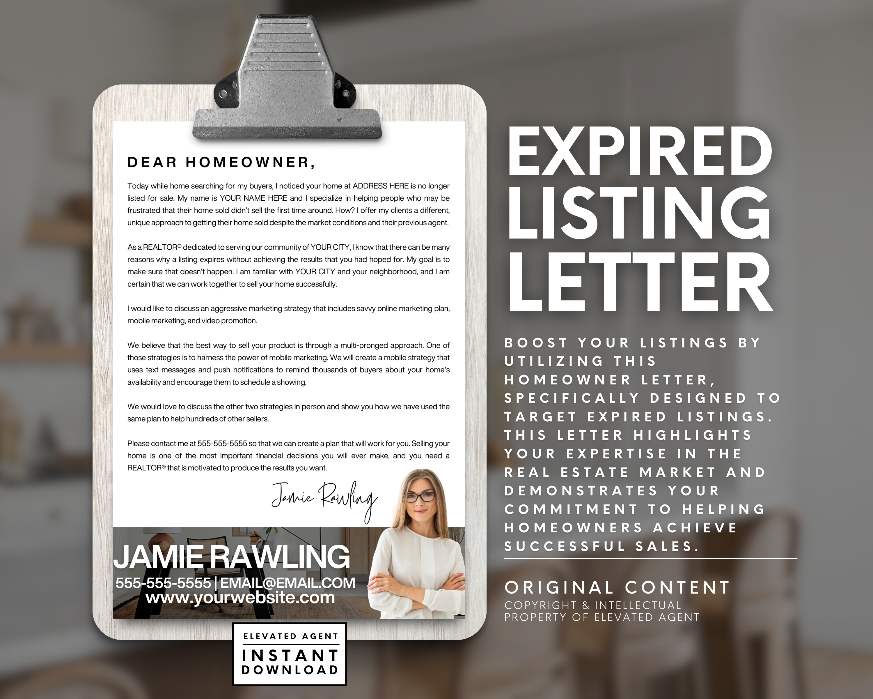 Expired Listing Letter - Classic Design Style – Elevated Agent