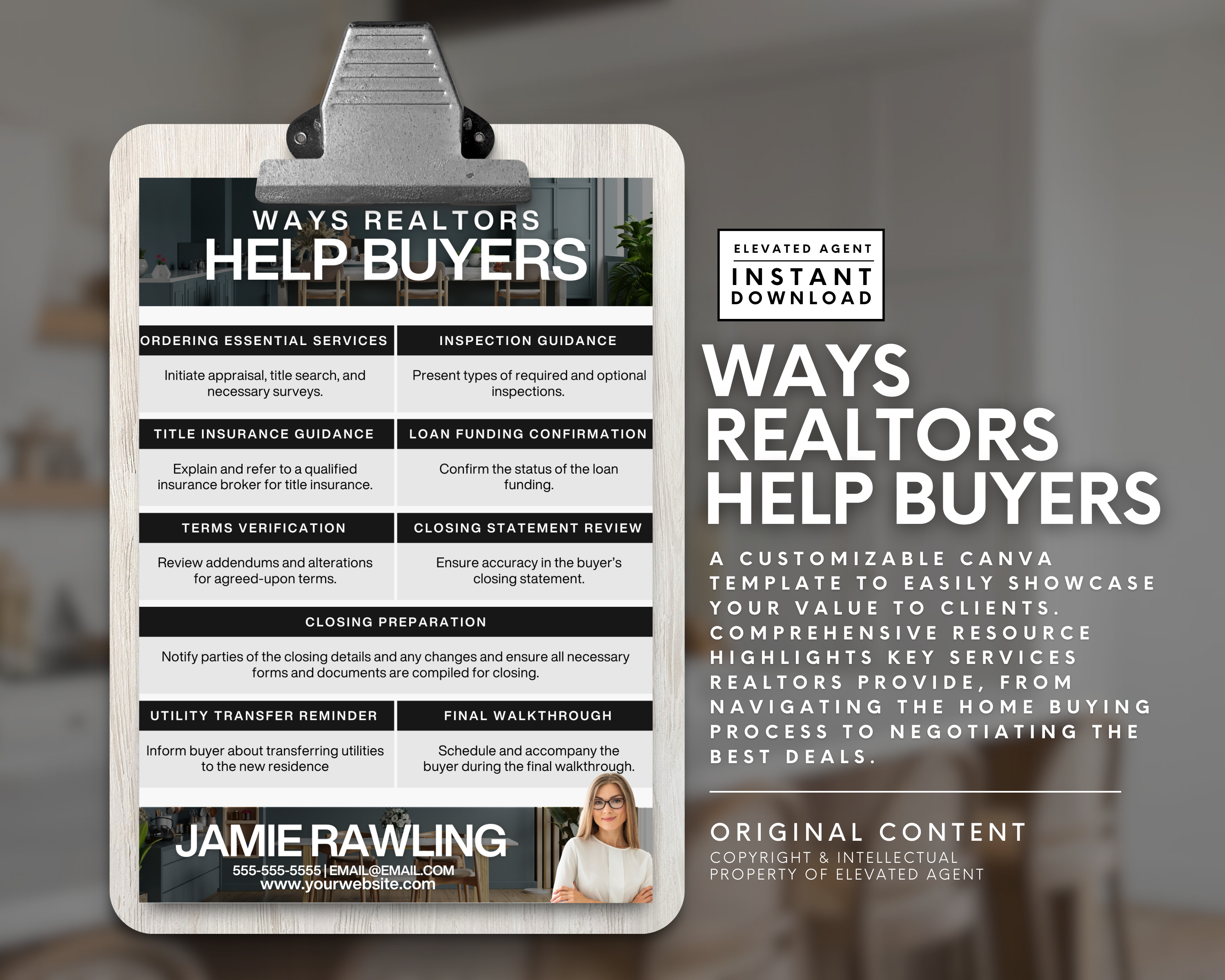 Ways Realtors Help Buyers Flyer - Classic Design Style – Elevated Agent