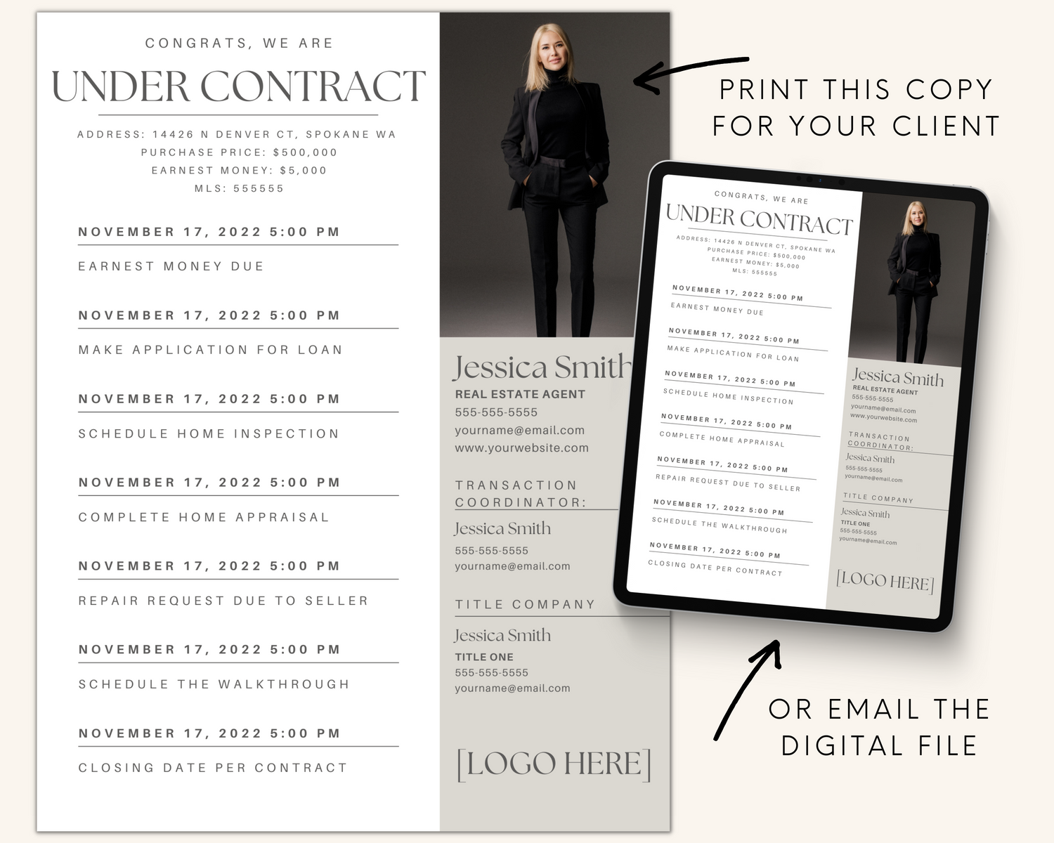 Real Estate Transaction Flyer – Elevated Agent