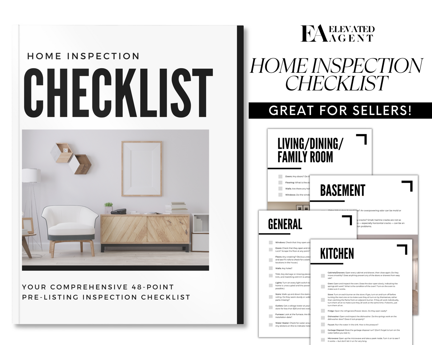 Home Inspection Checklist Real Estate Template Minimal Brand – Elevated ...