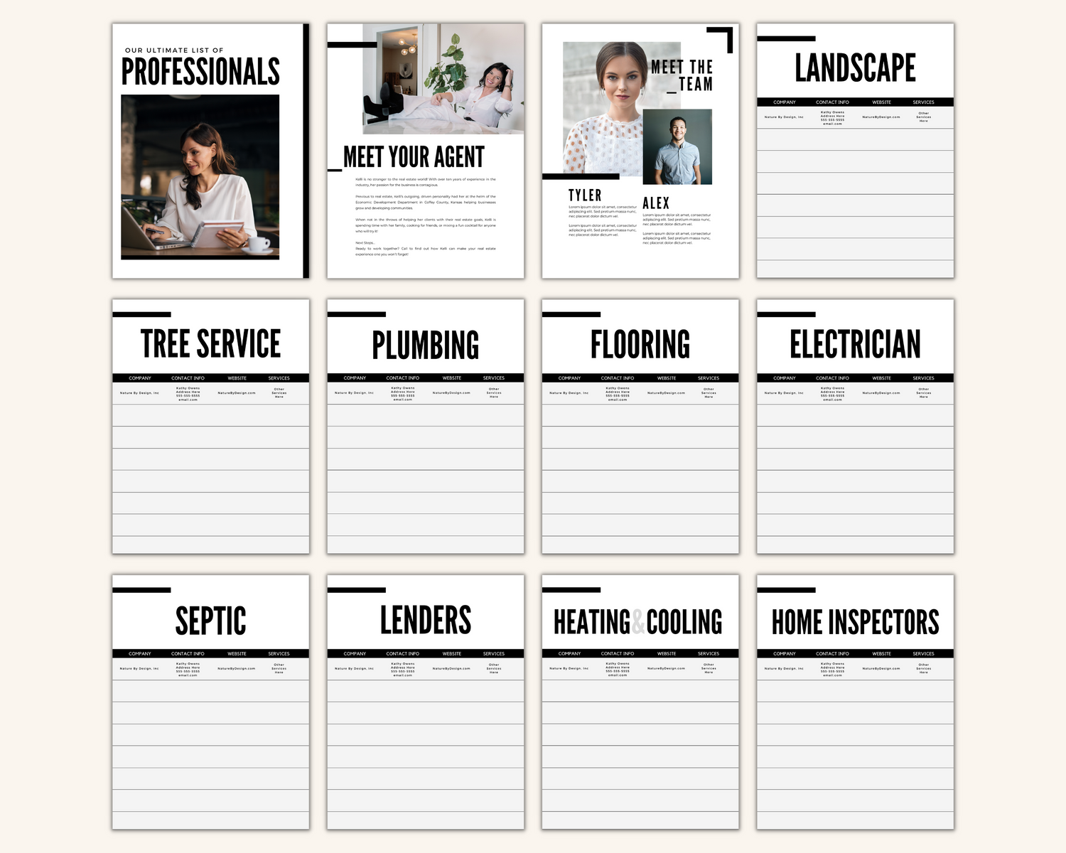 Professionals List Real Estate Template Minimal Brand – Elevated Agent