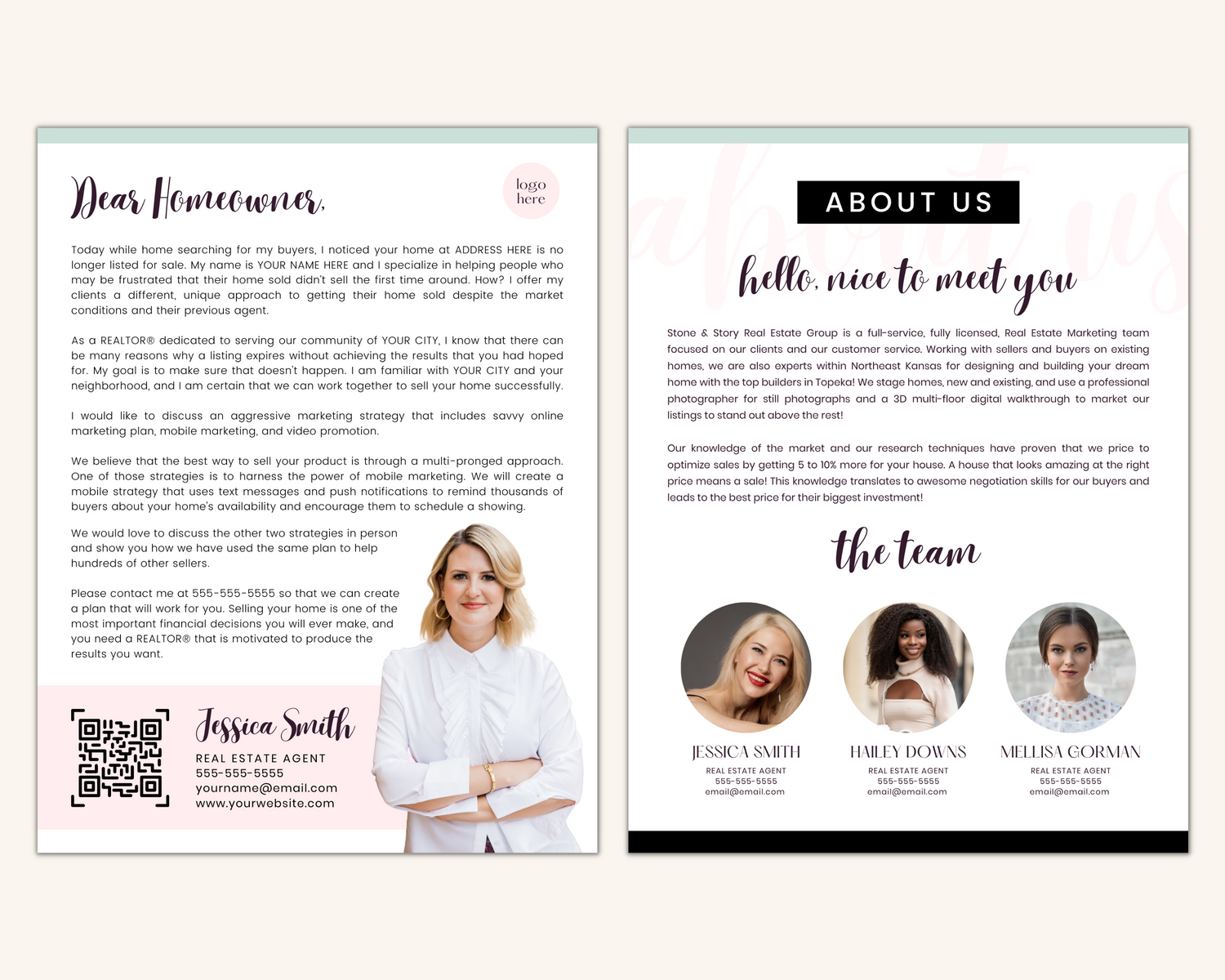 FSBO Letter Real Estate Template Playful Brand Style For Sale By Owner ...