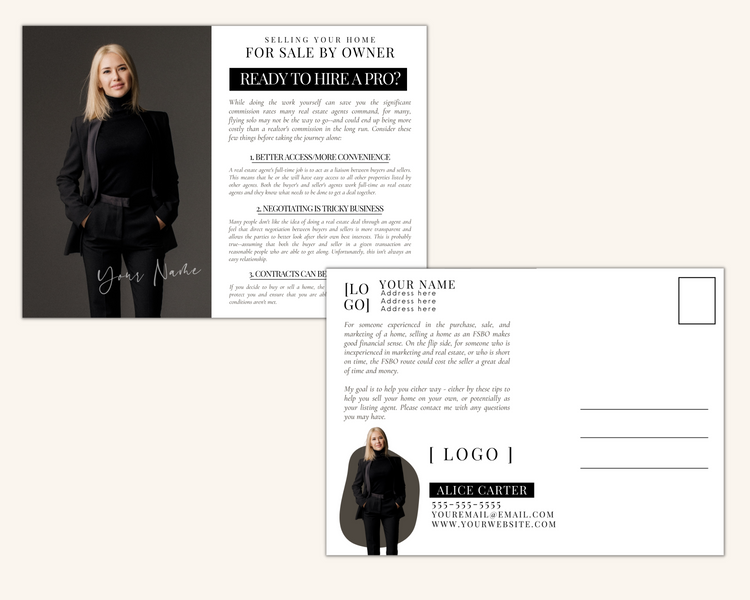 FSBO Postcard Drip Campaign 2 - Real Estate Template – Elevated Agent