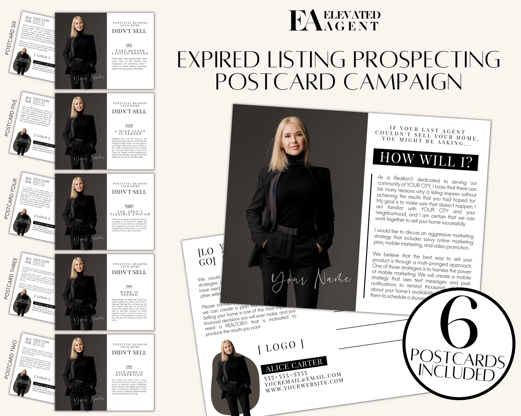 Expired Listing Postcard 2 - Real Estate Template – Elevated Agent