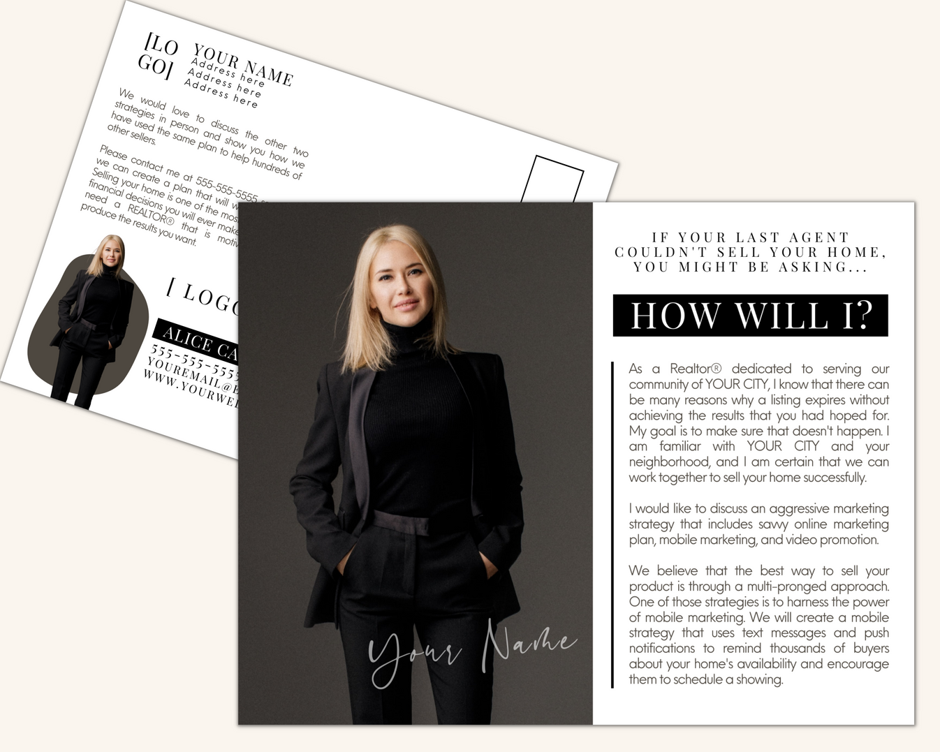 Expired Listing Postcard 2 - Real Estate Template – Elevated Agent