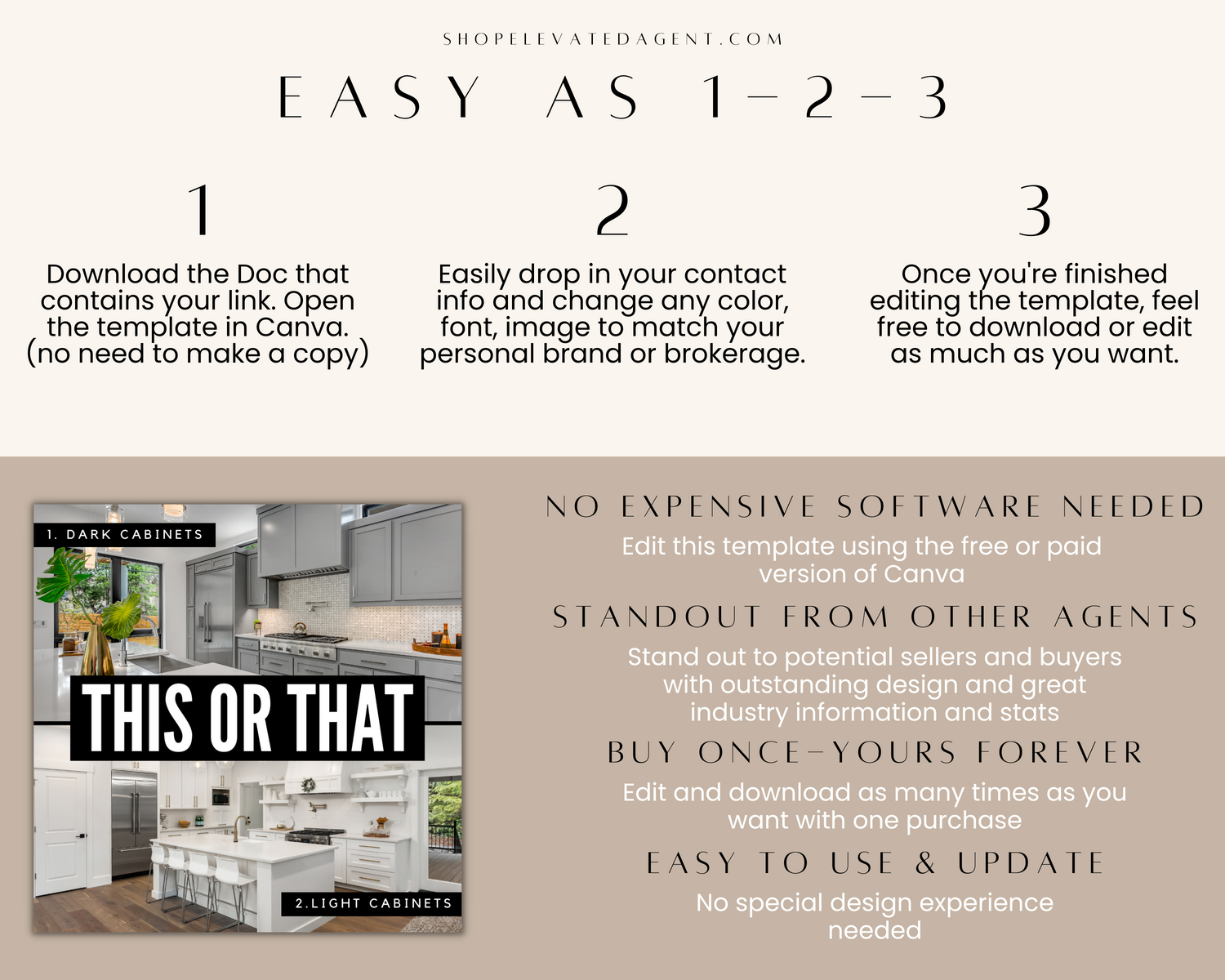 This or That Social Media Real Estate Templates Minimal Brand ...