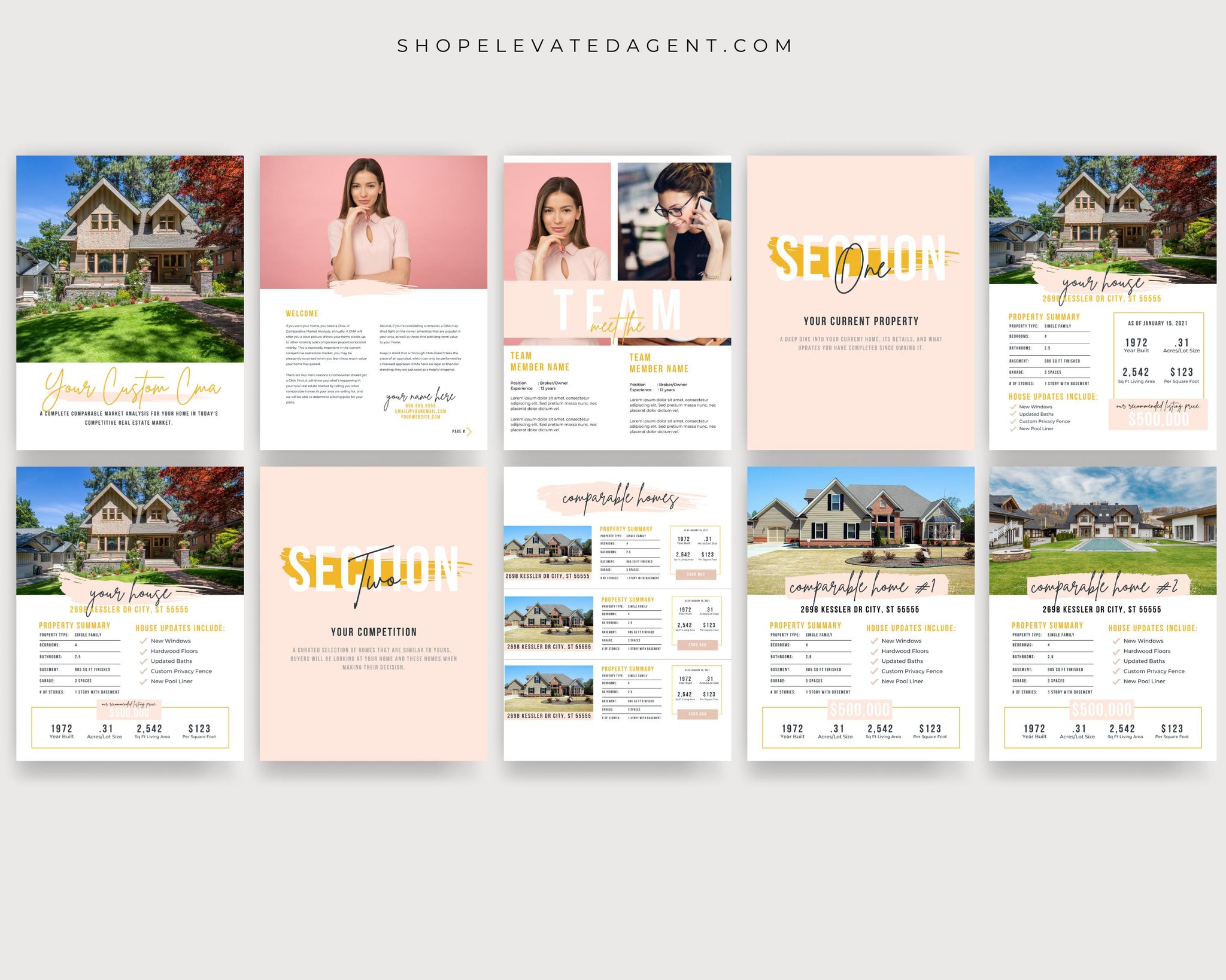 CMA Real Estate Report Template – Elevated Agent