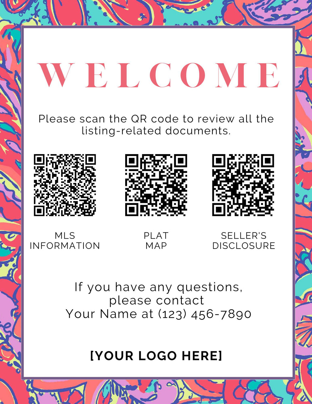QR Code Listing Flyer – Elevated Agent