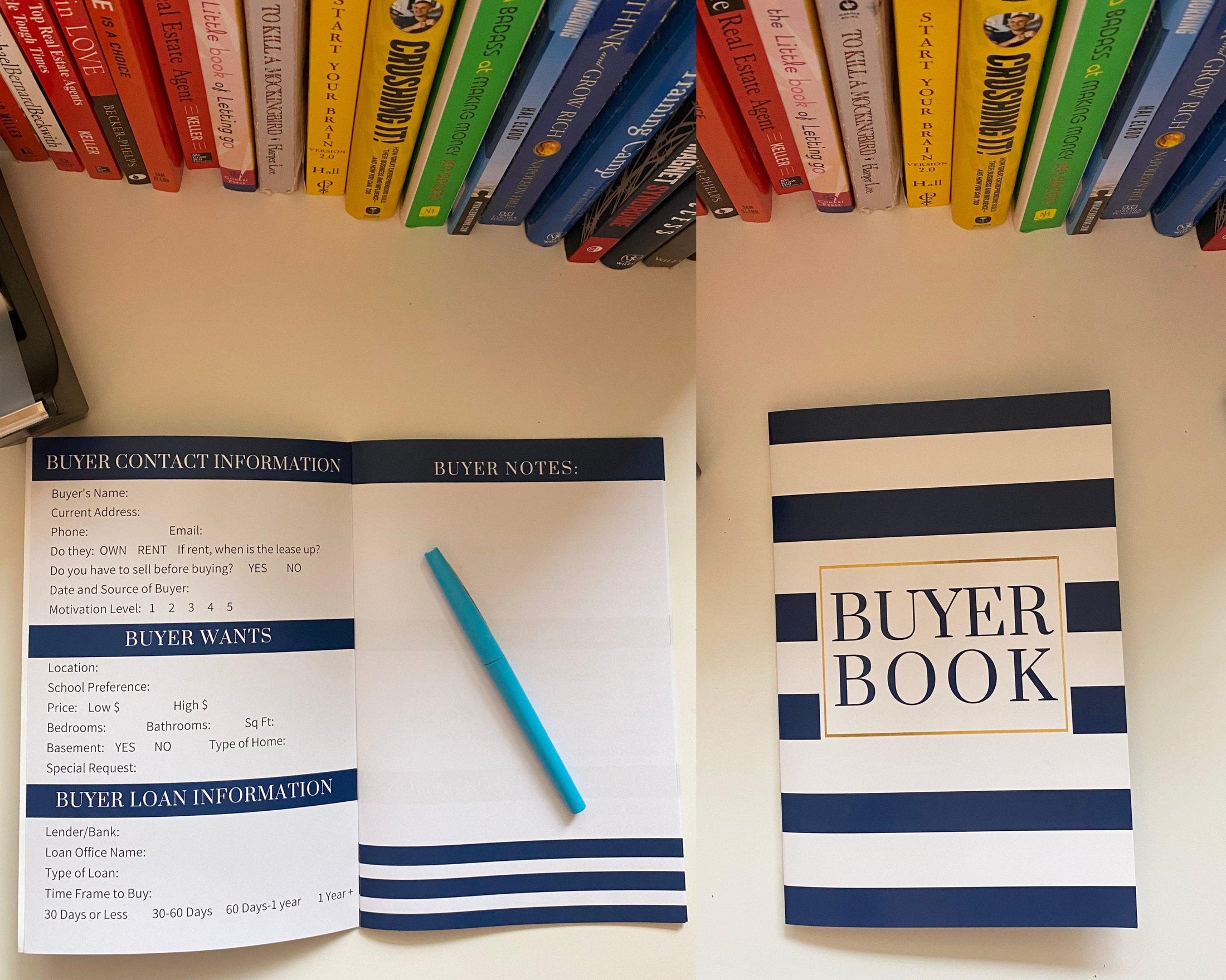 Real Estate Buyer Book - Blue Stripe – Elevated Agent