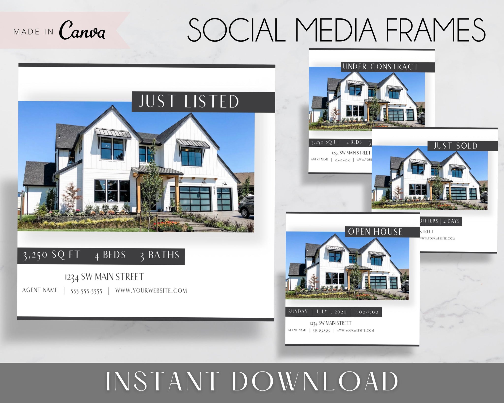 Real Estate Facebook and Instagram Frames – Elevated Agent